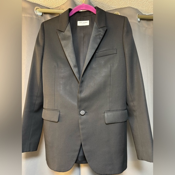 Saint Laurent | Jackets & Coats | Ysl Saint Laurent Black Tuxedo Blazer ...